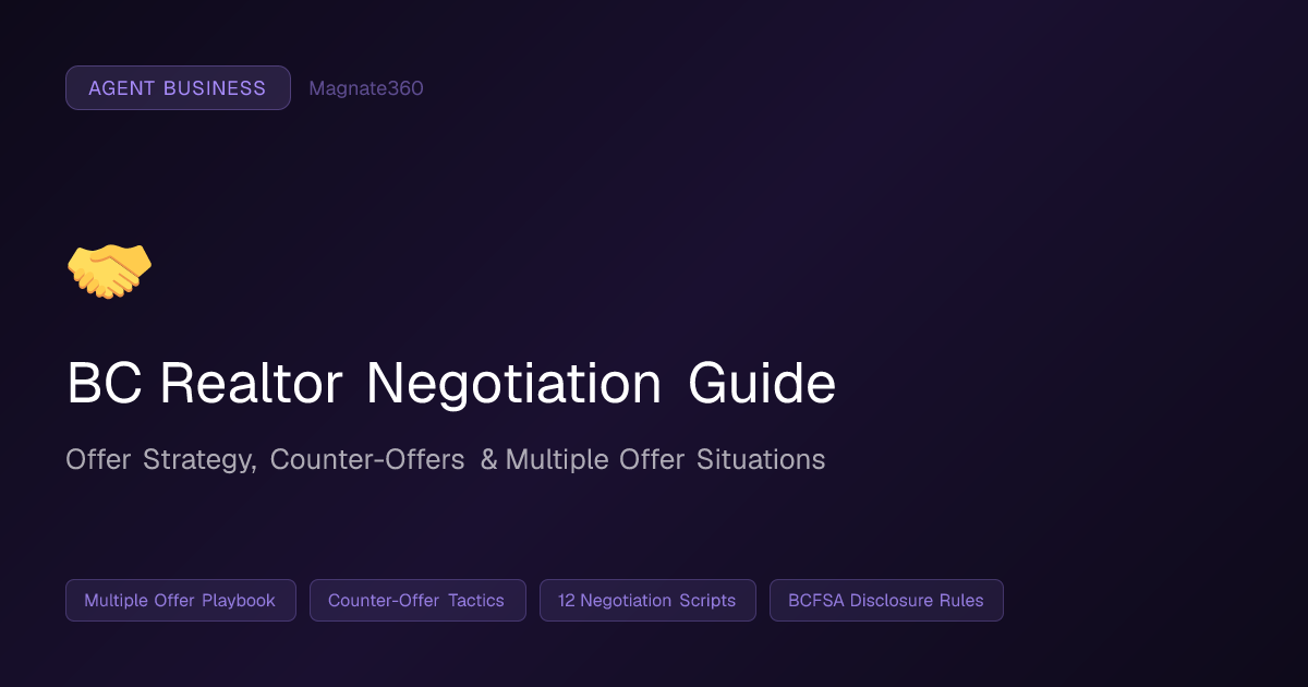 BC Realtor Negotiation Guide: Offer Strategy, Counter-Offers & Multiple ...
